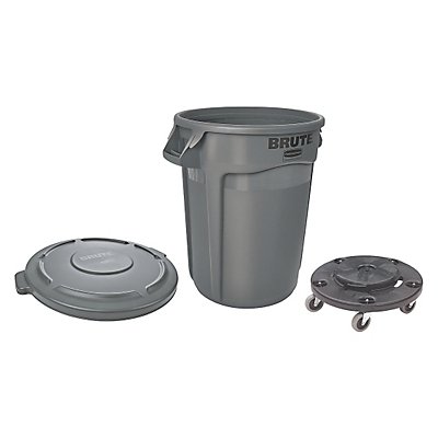 RUBBERMAID Utility Container 32 gal. Gray - Argent Products