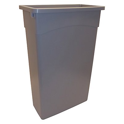 TOUGH GUY D2105 Trash Can Rectangular 23 gal. Gray - Argent Products